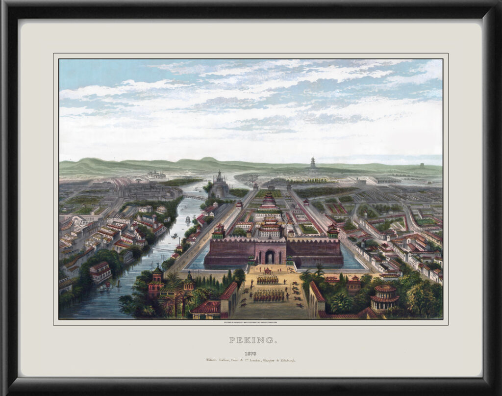 Beijing (Peking) China 1878 Restored Map | Vintage City Maps