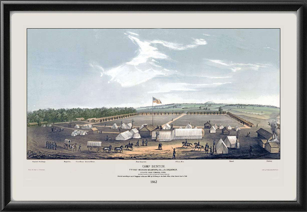 Camp Benton - Poolesville, MD 1862 | Vintage City Maps