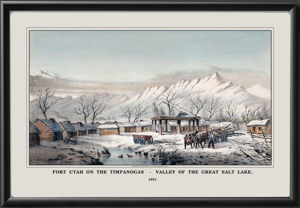 Fort Utah, Provo UT 1851 | Vintage City Maps - Restored Views