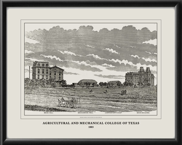 Texas A&M University 1883 | Vintage City Maps - Restored Views