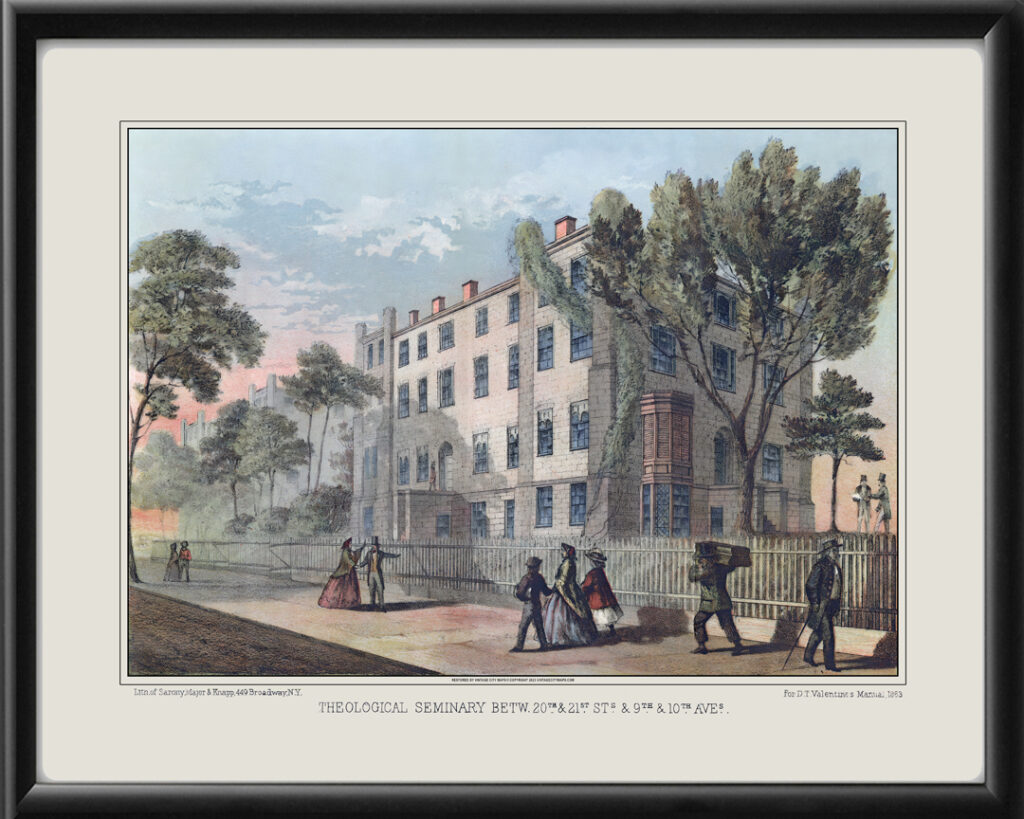 General Theological Seminary - NYC 1863 Restored Map | Vintage City Maps