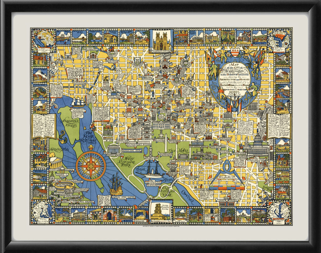Washington DC 1926 | Vintage City Maps - Restored City Views