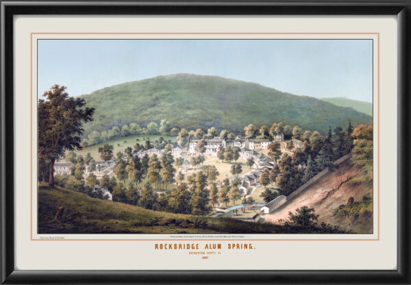 Rockbridge Alum Springs VA 1857 Restored Map | Vintage City Maps