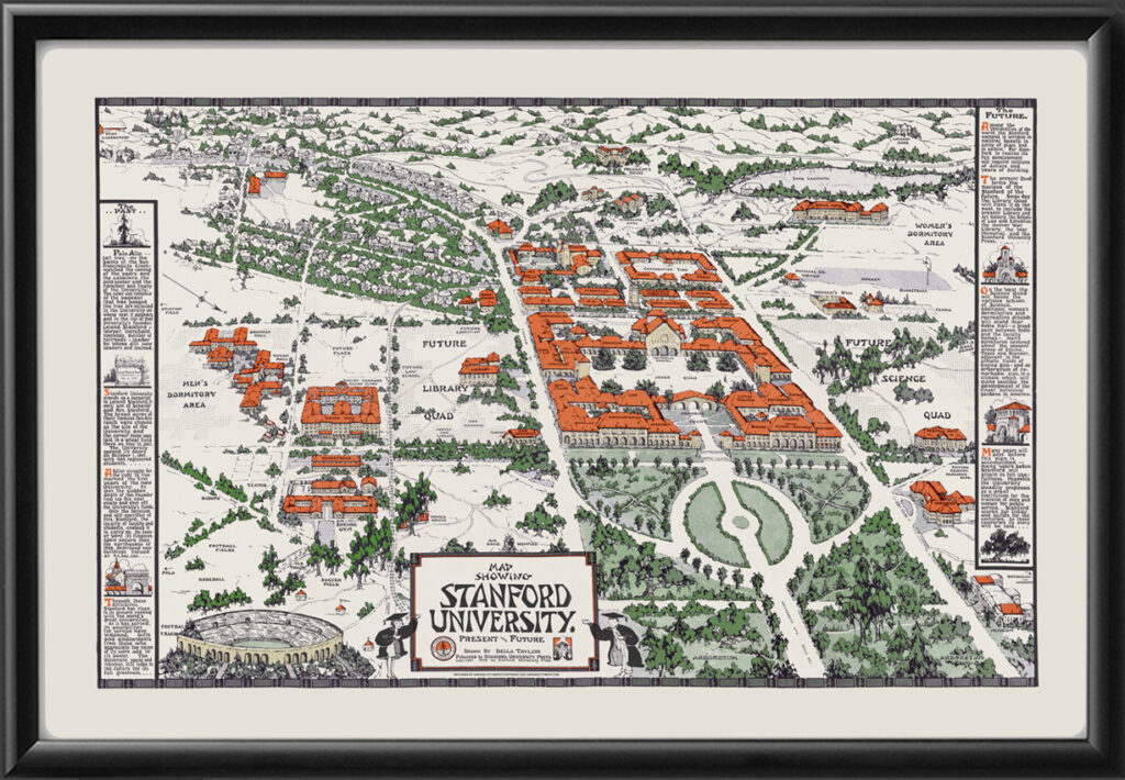 Stanford University 1928 | Vintage City Maps - Restored City Views