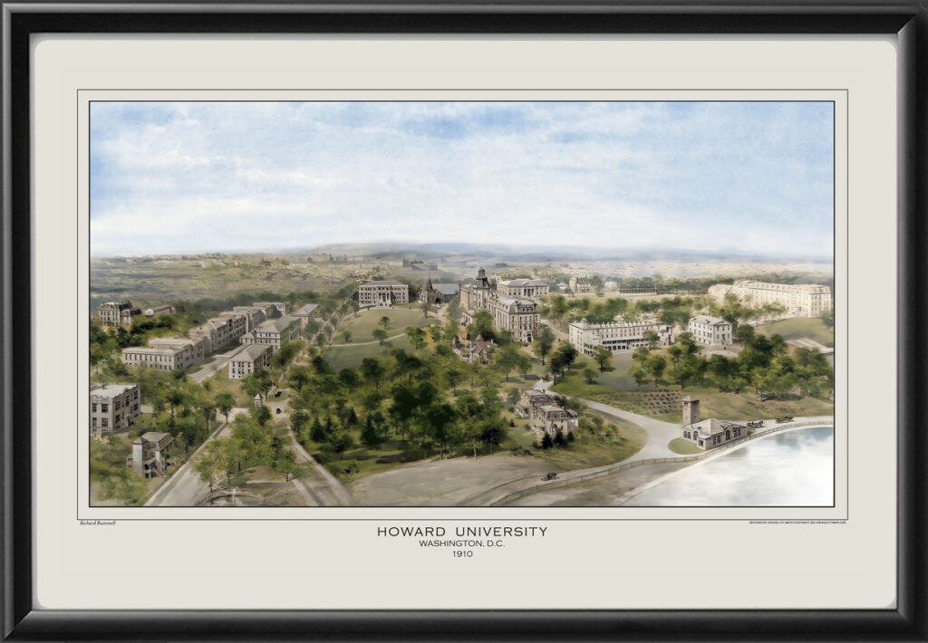 Howard University - Washington, D.C., 1910 Restored Map | Vintage City Maps