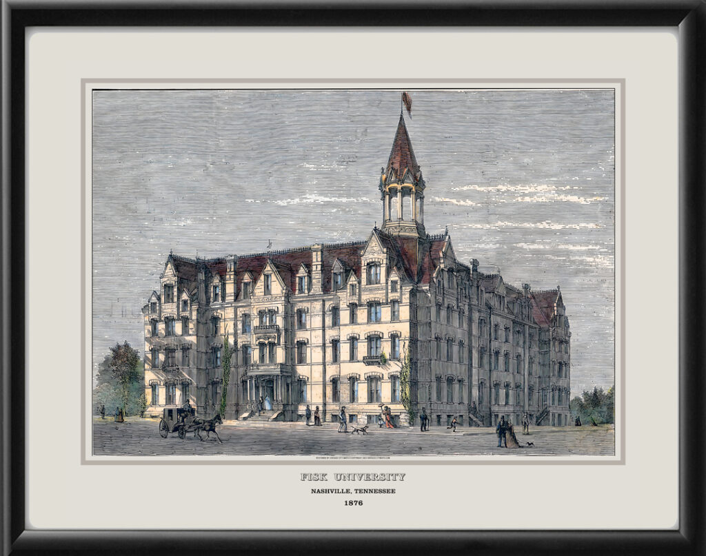 Fisk University - Nashville TN 1876 Restored Map | Vintage City Maps