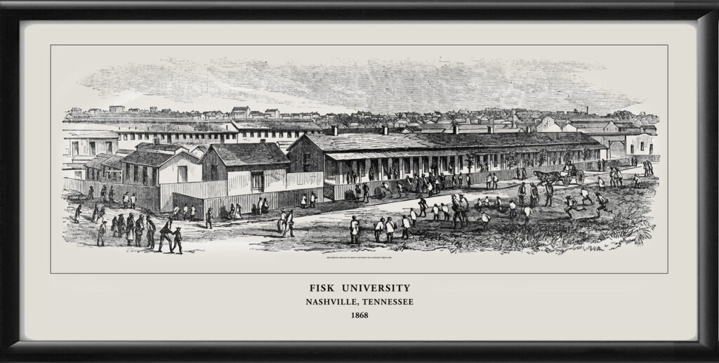 Fisk University - Nashville TN 1868 Restored Map | Vintage City Maps