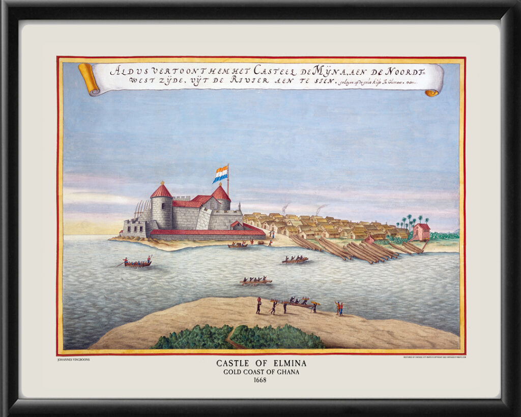 Elmina Castle Ghana 1668 | Vintage City Maps - Restored City Views