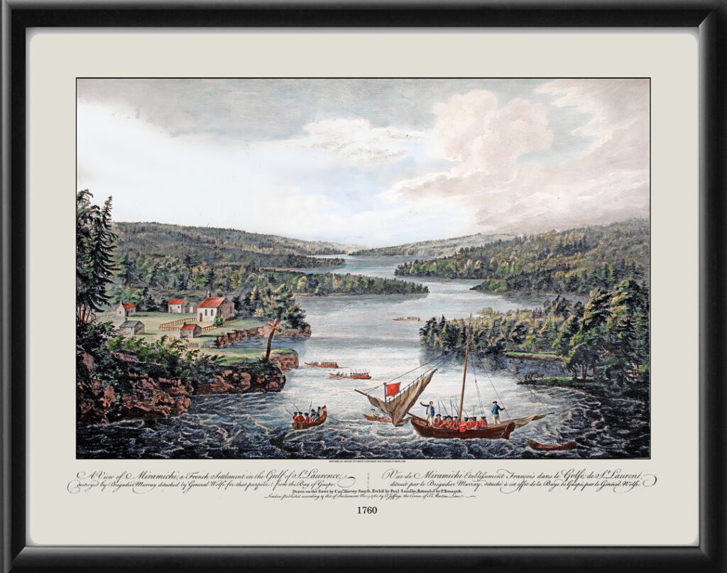 Miramichi, New Brunswick, Canada 1760 - Vintage City Maps - Restored Views