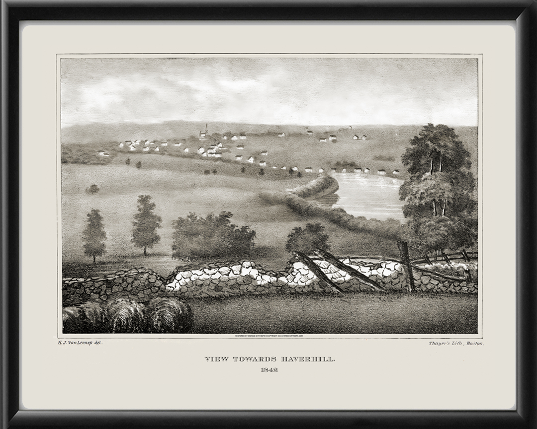 Haverhill MA 1842 | Vintage City Maps - Restored Views