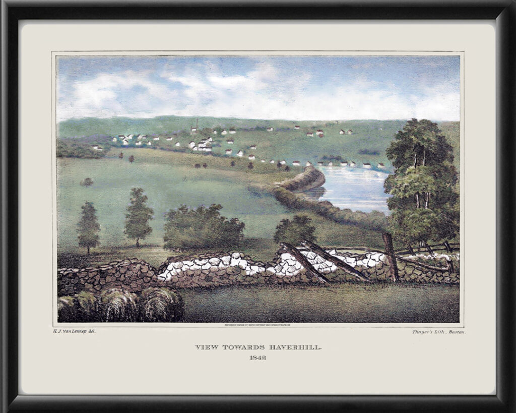 Haverhill MA 1842 (Color) | Vintage City Maps - Restored Views