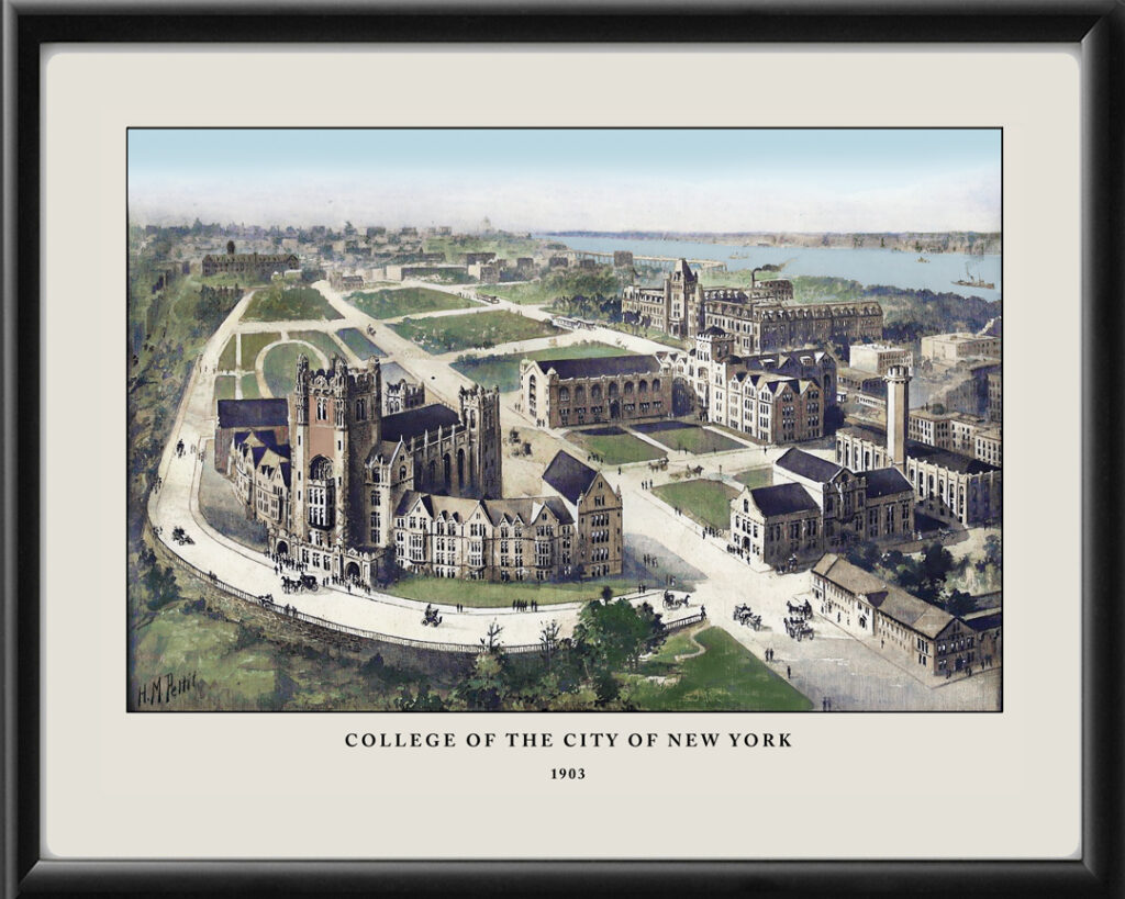 City College of New York 1903 (Color) Restored Map | Vintage City Maps