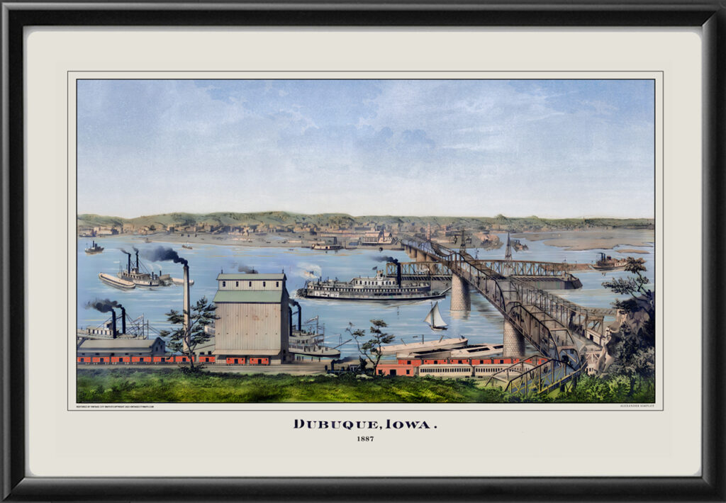 Dubuque Iowa 1897 | Vintage City Maps