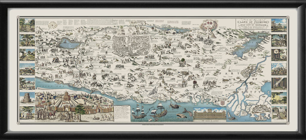 New map of the Land of Promise and the holy city of Jerusalem