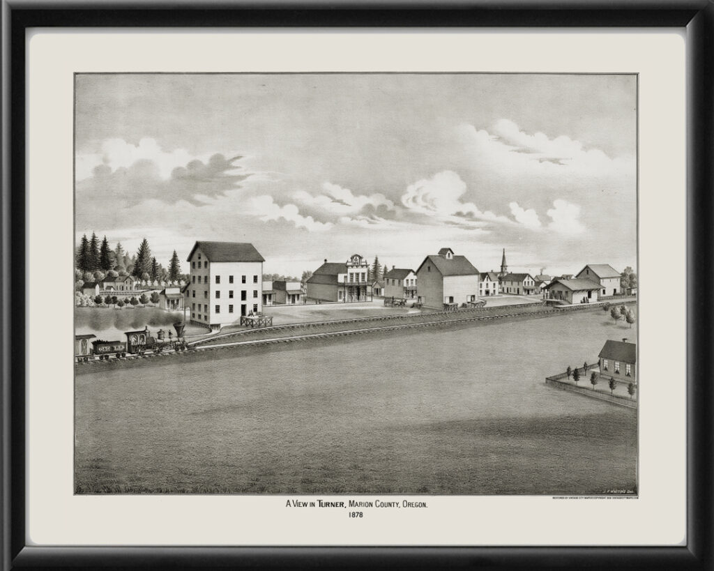 Turner OR 1878 Restored Map | Vintage City Maps