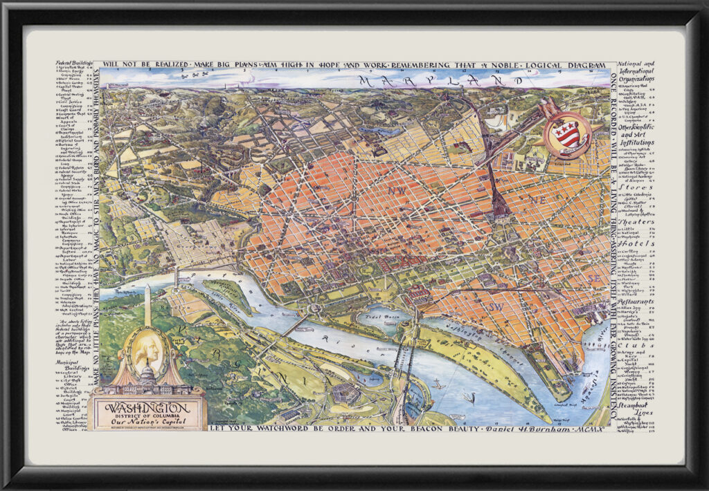 Washington DC 1948 Restored Map | Vintage City Maps