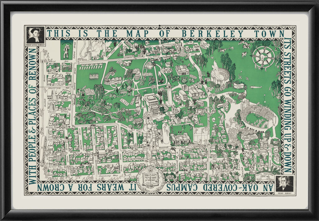 Berkeley CA 1928 Restored Map | Vintage City Maps