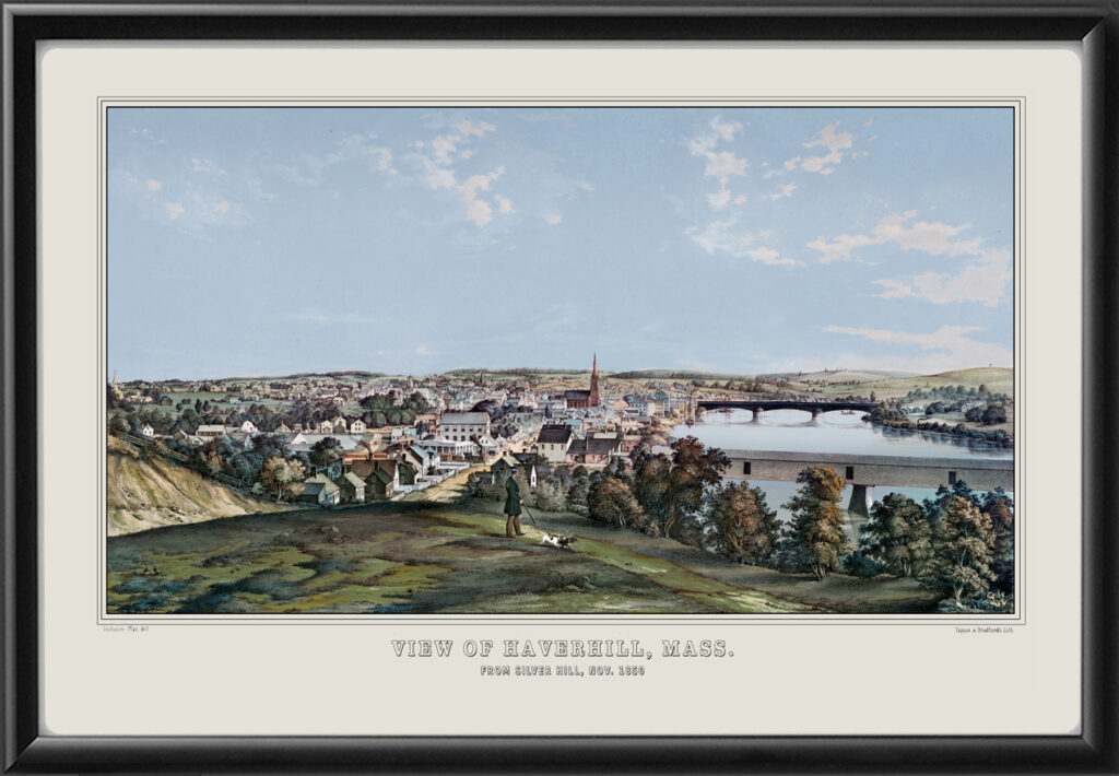 Haverhill MA 1876 - Vintage City Maps