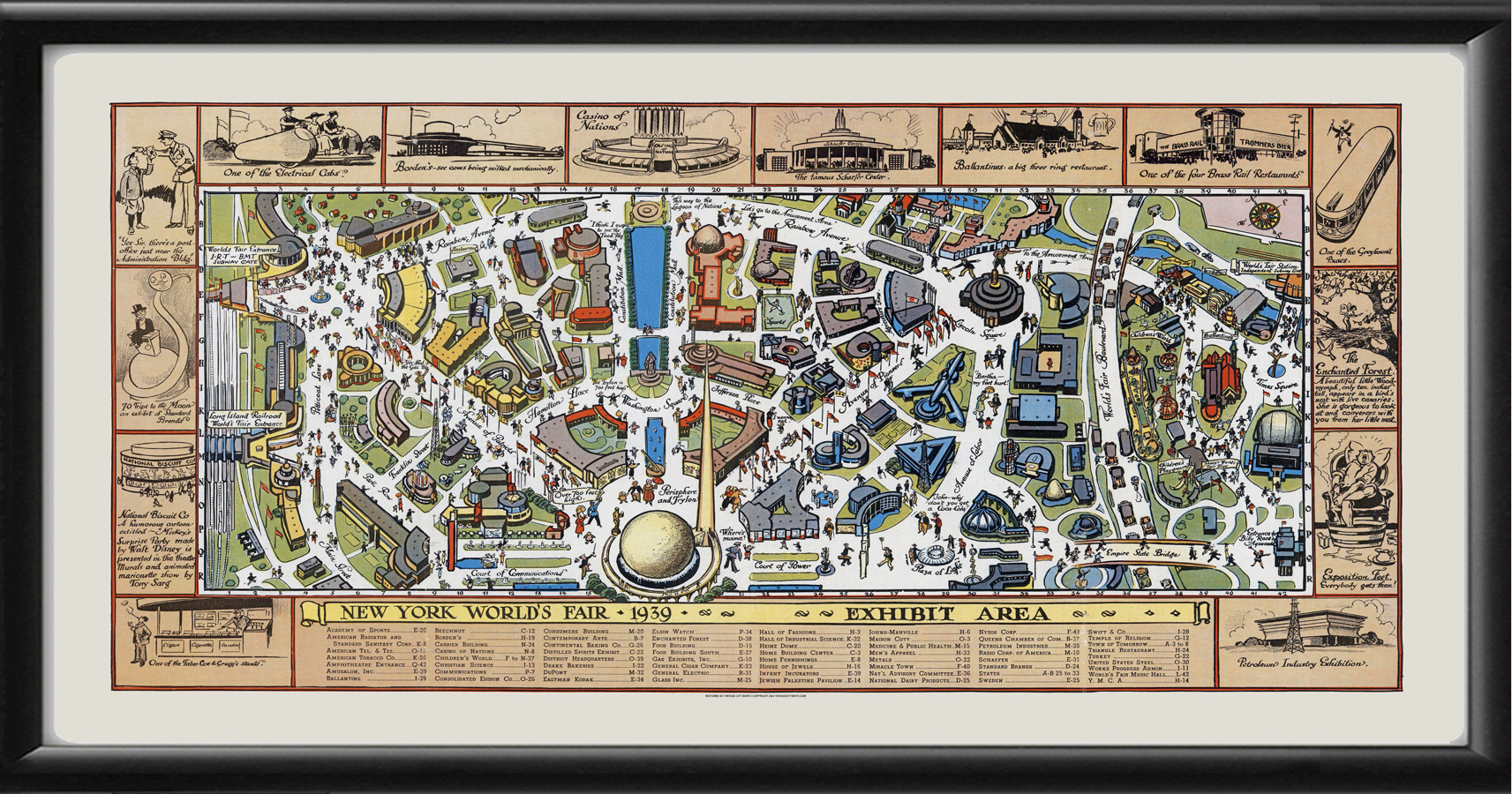 New York World's Fair 1939 #2 - Vintage City Maps, Restored Views