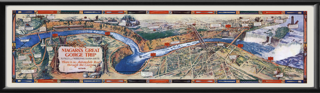 Niagara Falls 1930 Restored Map | Vintage City Maps