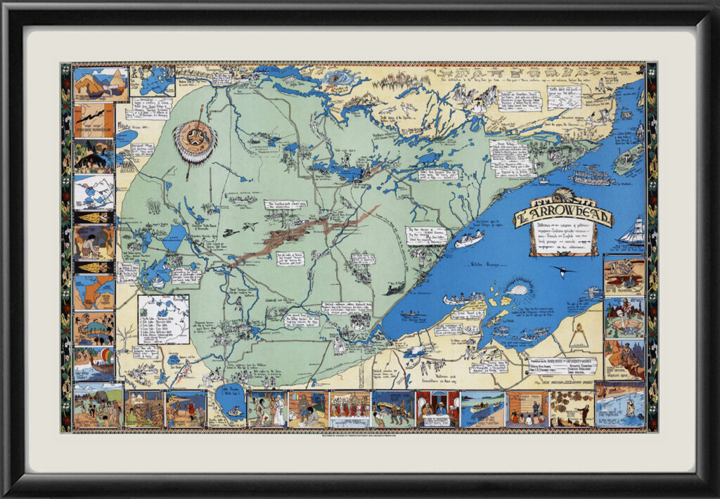 The Arrowhead of Minnesota 1829 Restored Map | Vintage City Maps