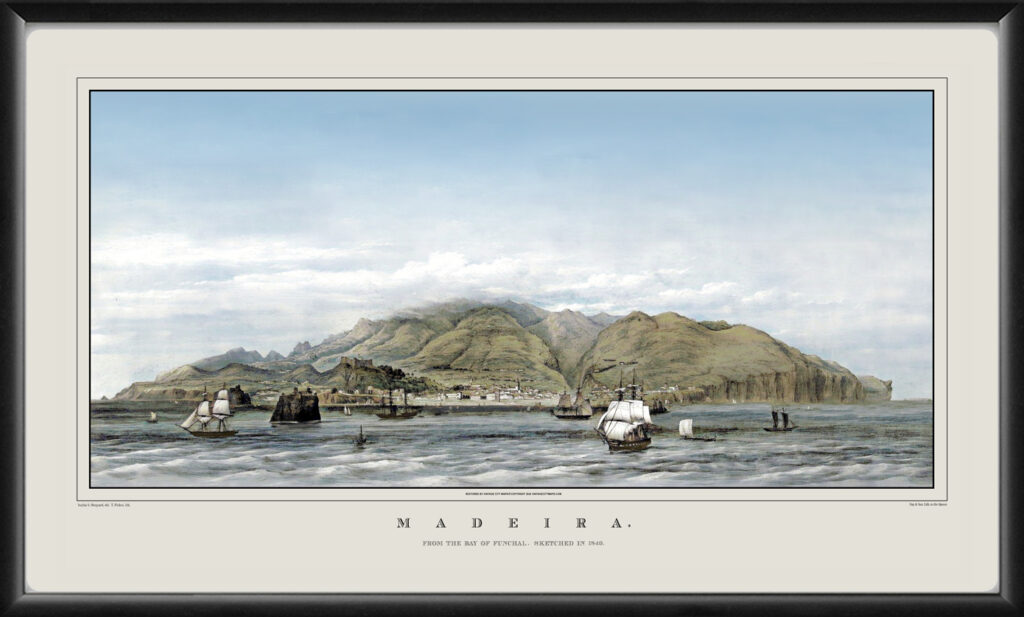Island of Madeira 1840 - Restored View | Vintage City Maps