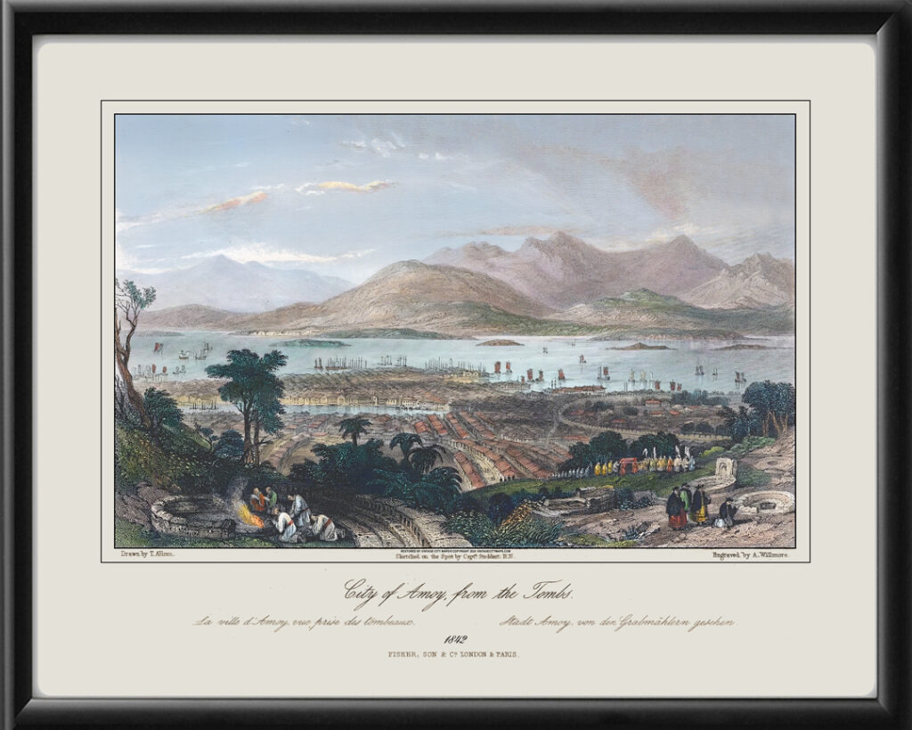 Amoy (Xiamen) China 1842 Restored View | Vintage City Maps