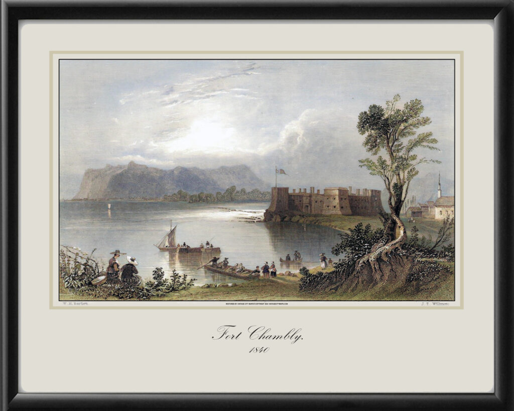 Fort Chambly Quebec 1840 (Color) | Vintage City Maps