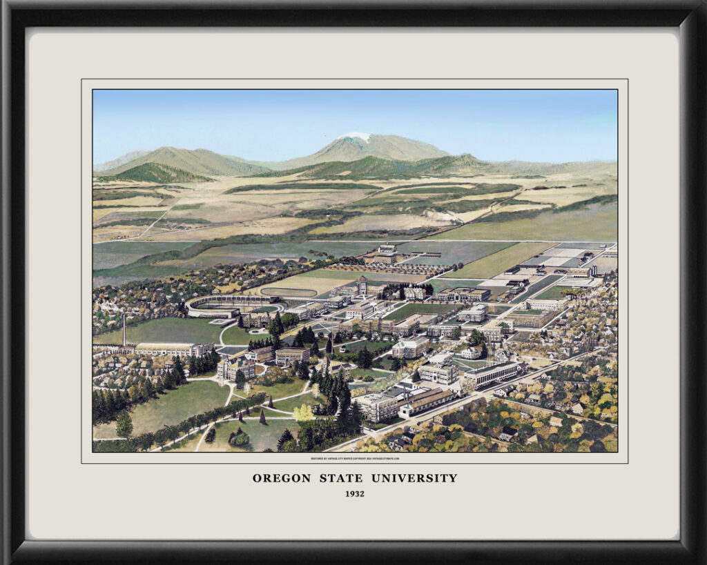 Vintage City Maps - Oregon State University - Corvallis OR 1912