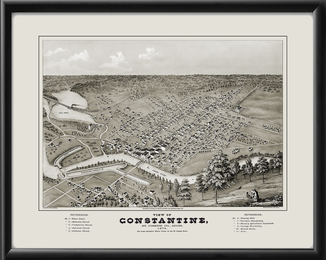 Constantine, Algeria 1854 Restored Map | Vintage City Maps