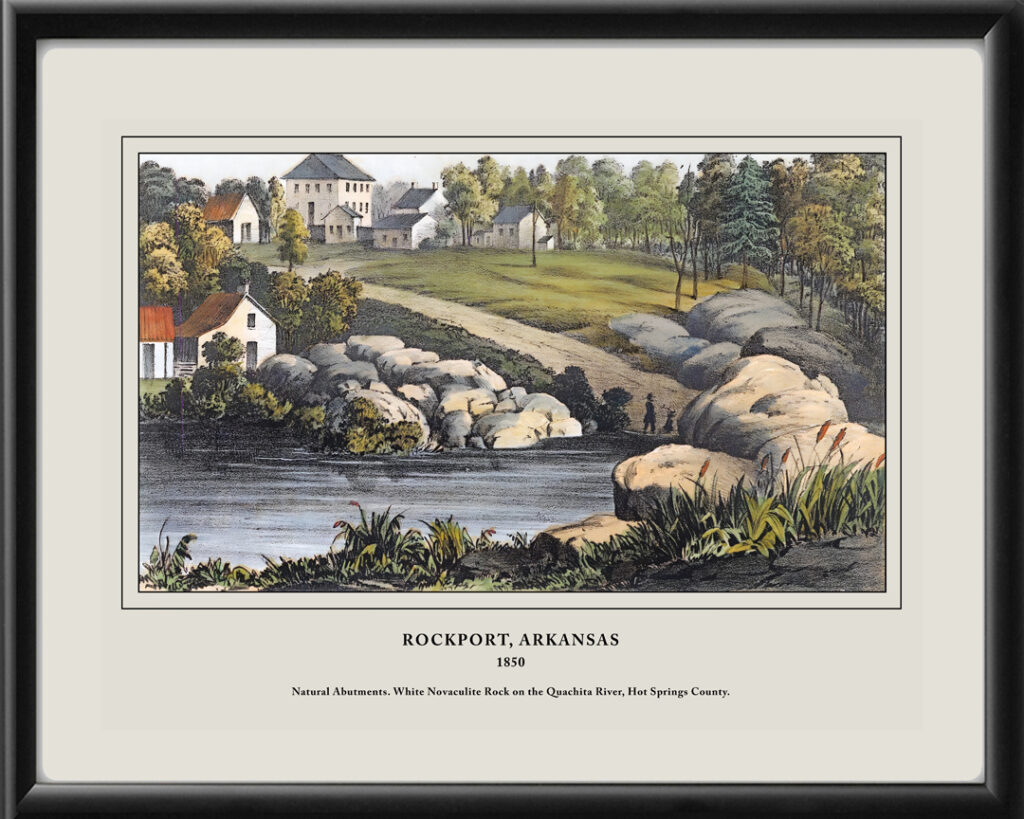 Rockport, AR 1850 - Vintage City Maps, Restored Views