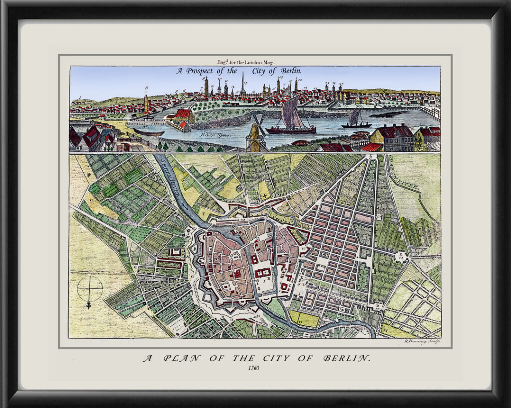 Berlin, Germany 1760 | Vintage City Maps