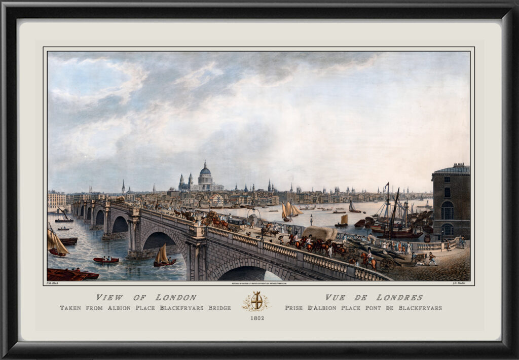 London England 1802 Restored View | Vintage City Maps