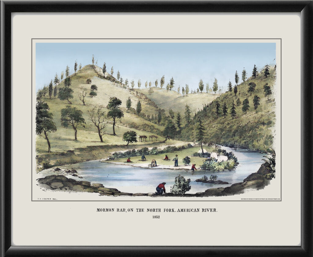 Mormon Bar, CA, on the North Fork of the American River 1852