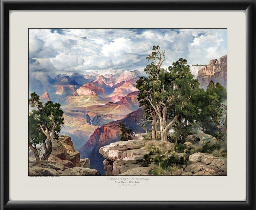 Grand Canyon AZ 1912 Restored Map | Vintage City Maps