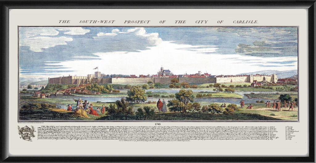 Carlisle, England 1745 Restored Map | Vintage City Maps