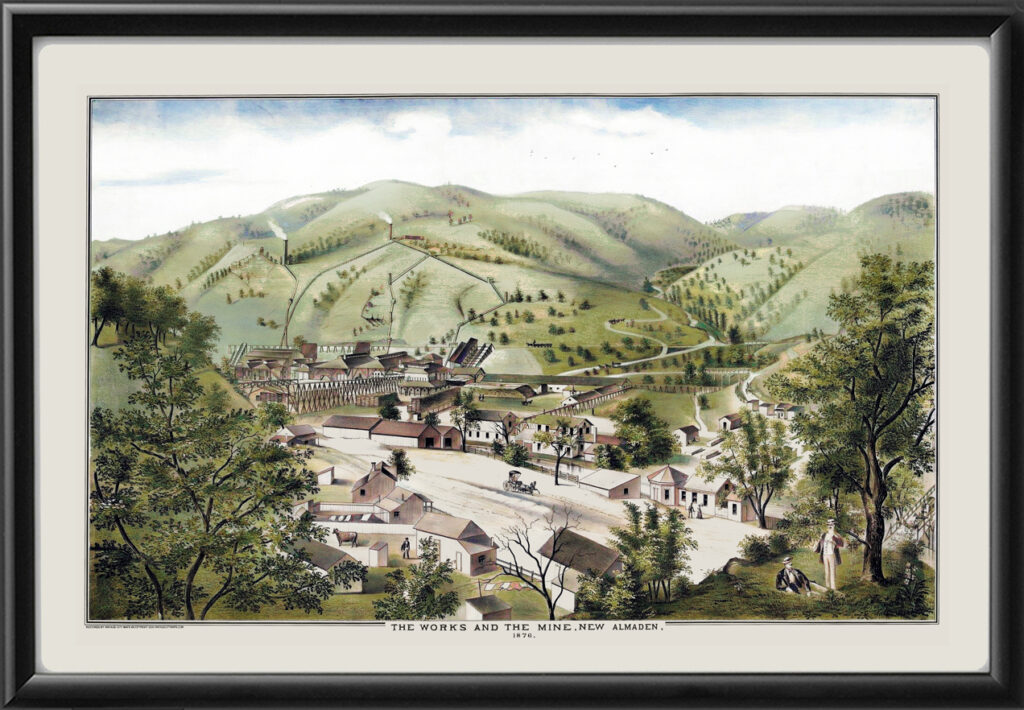 New Almaden CA 1876 (Color)