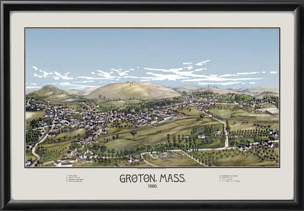 Groton MA 1886 - Vintage City Maps