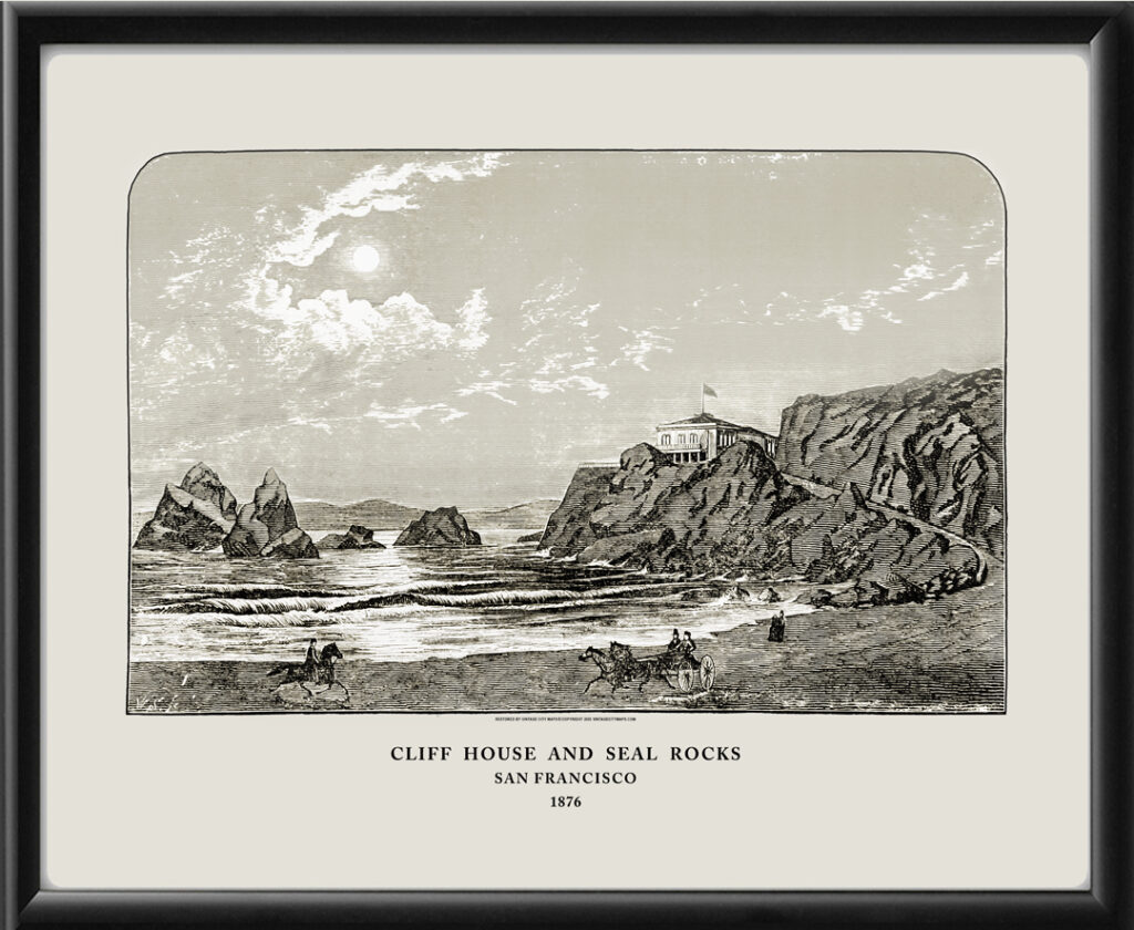 Cliff House - San Francisco 1876 - Restored Panoramic View | Vintage ...