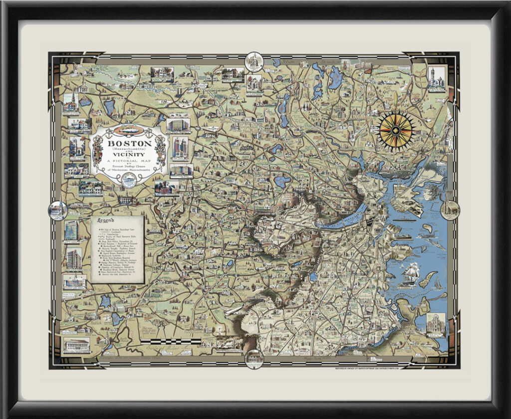 Boston MA 1938 | Vintage City Maps - Restored City Views