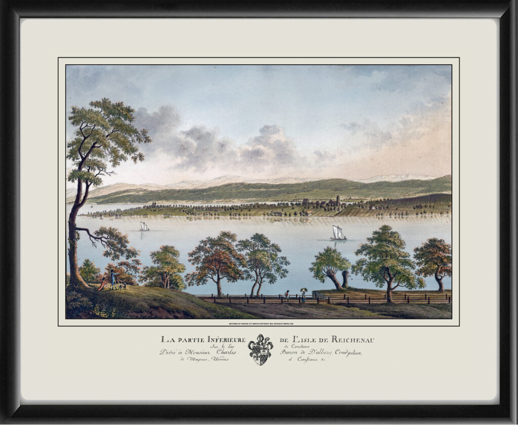 Reichenau - Lake Constance, Germany 1788 - Restored View | Vintage City ...
