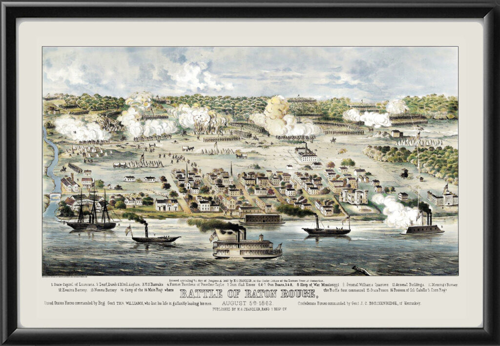 Baton Rouge LA 1862 - Battle of Baton Rouge (Color) Restored View