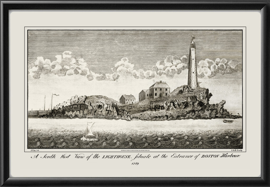 Boston Lighthouse | Vintage City Maps