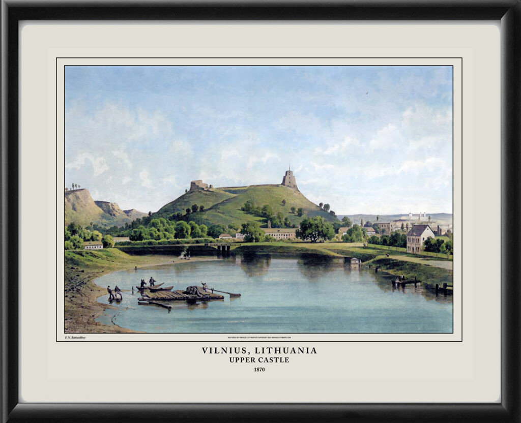 Vilnius Lithuania 1865 Restored Map | Vintage City Maps