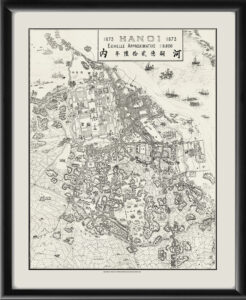 Hanoi Vietnam 1873 - Vintage City Maps, Restored Views