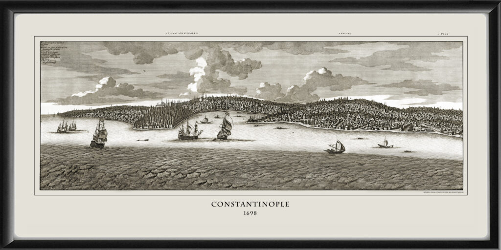Constantinople (Istanbul) 1698 - Vintage City Maps - Restored Panoramic ...