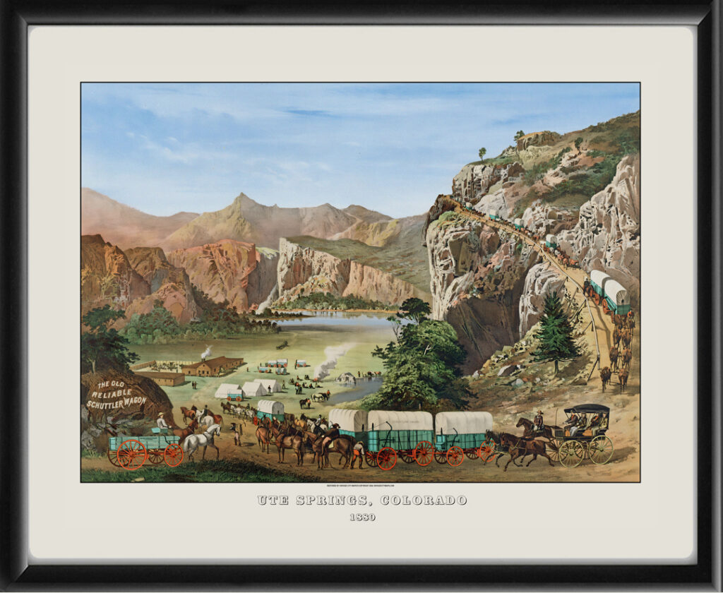 Ute Pass, Colorado 1880 - The Old Reliable Schuttler Wagon - Restored View
